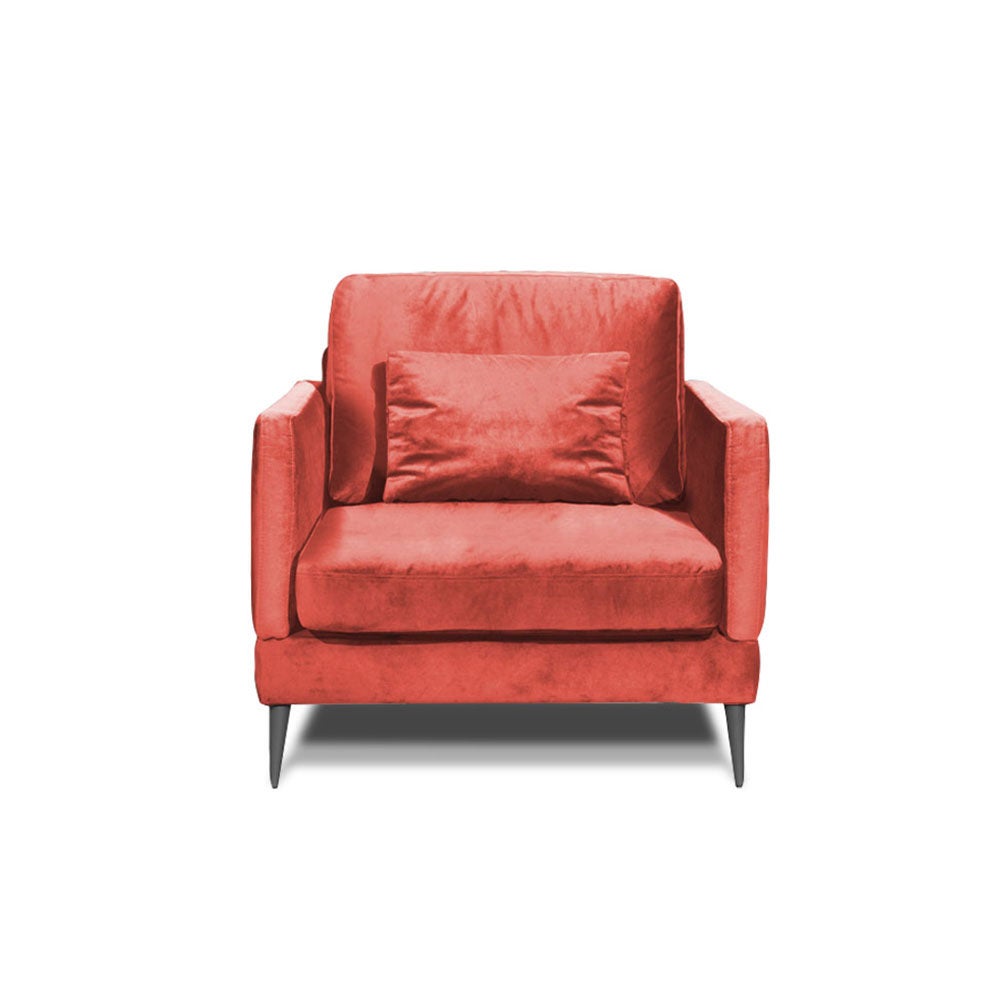 Fauteuil Splendido Velours Rose - 1 Place | Leroy Merlin