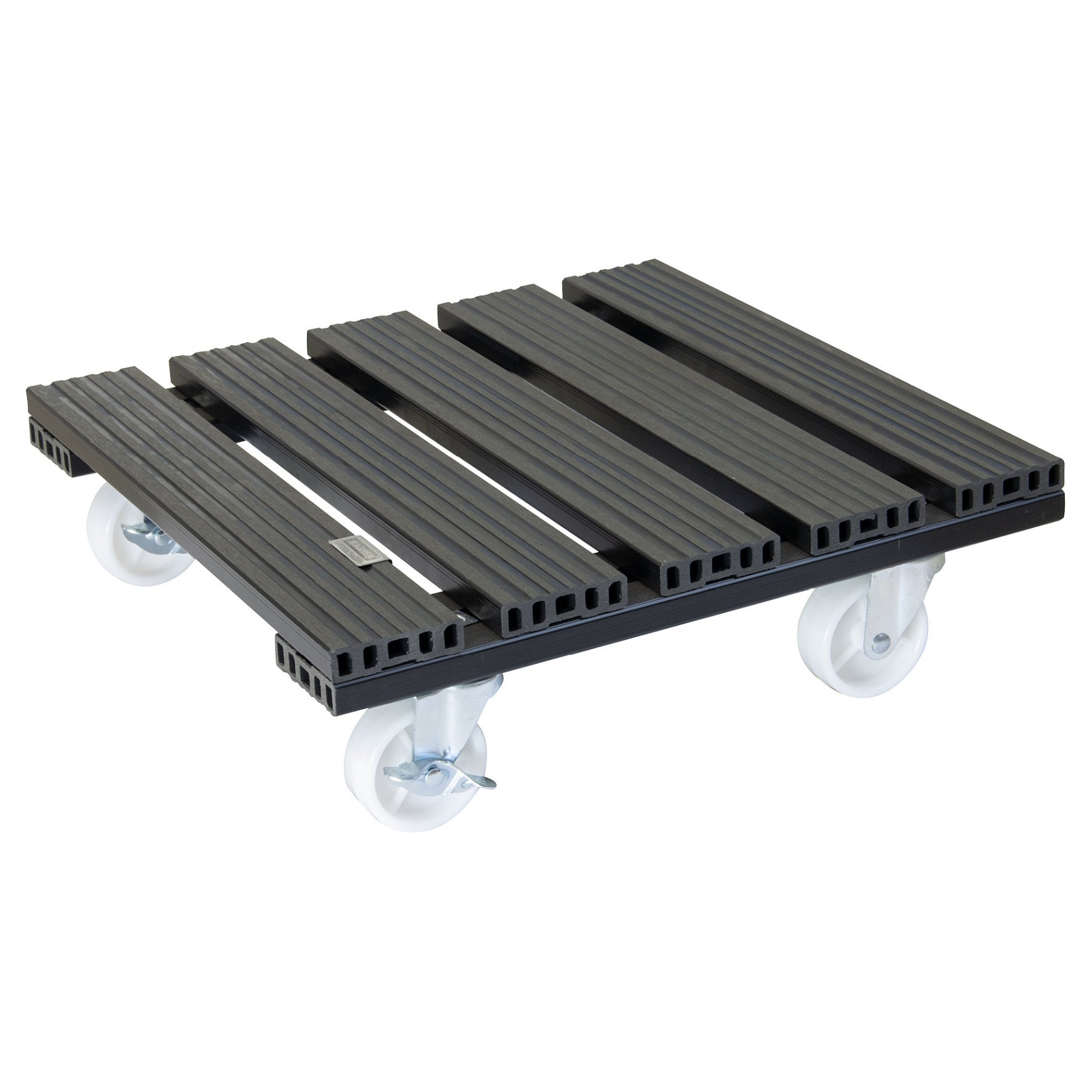 WAGNER Roule pot pour plantes WPC bois+plastique FSC® 38,5 x 38,5 x 11 ...