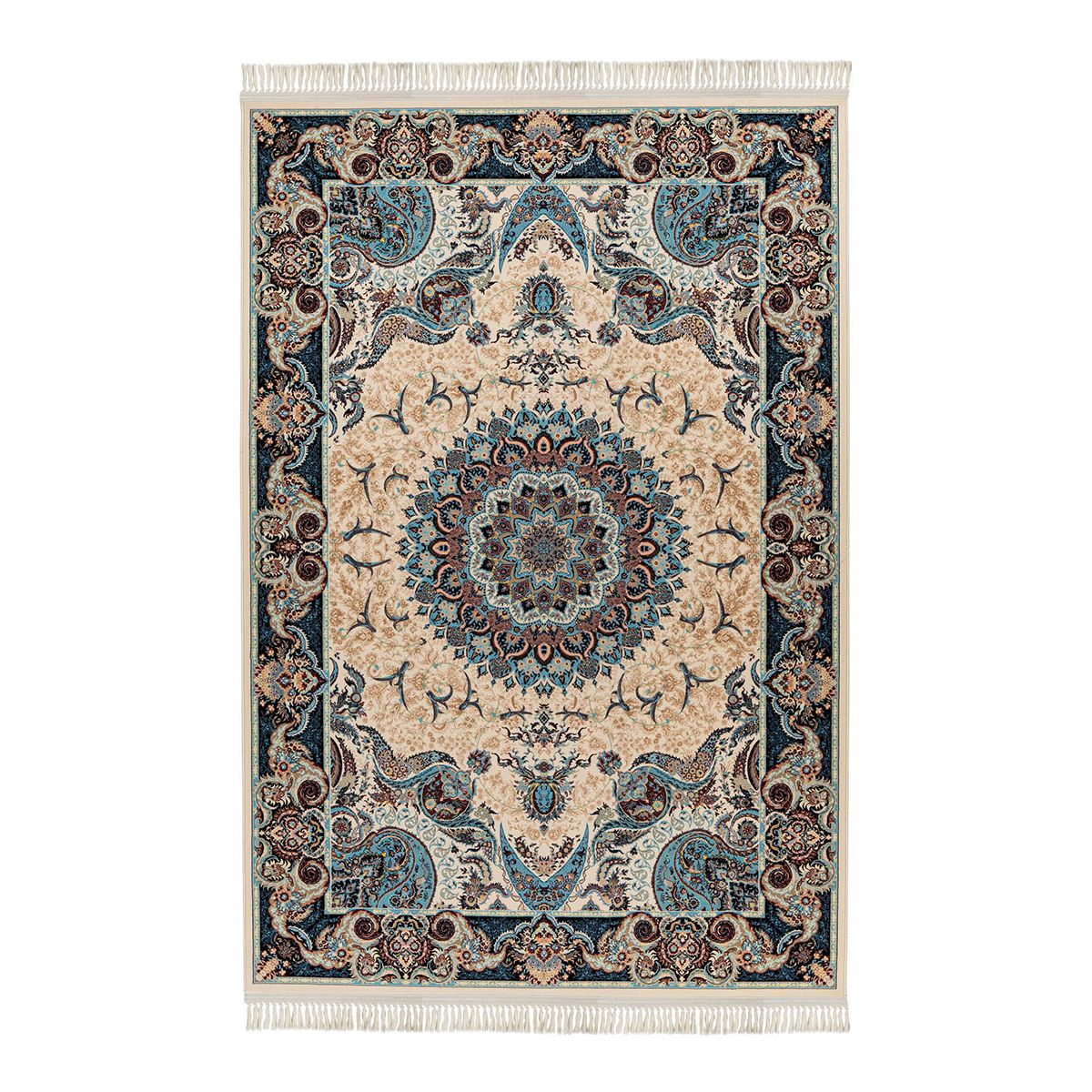 Tapis ethnique orientale en polypropylène Crème 80x150 COSMO | Leroy Merlin
