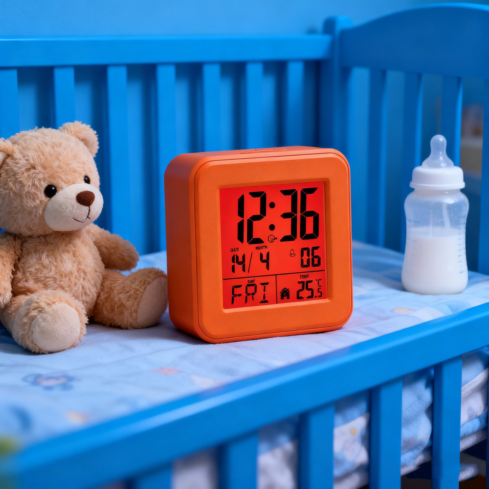 Set de 4 relojes digitales LED con ajuste manual, temperatura, fecha ...