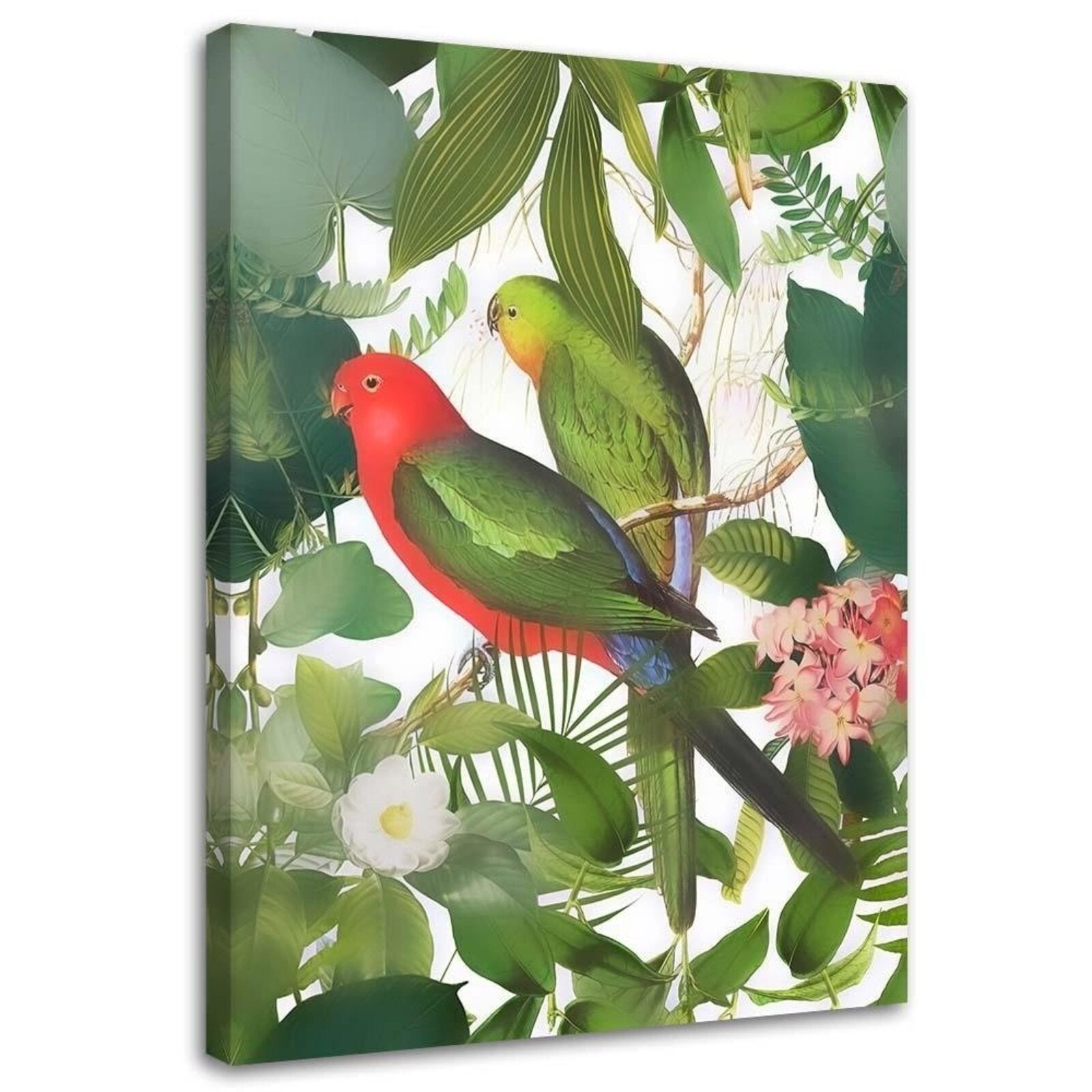 Tableau perroquets dans les feuilles - 40 x 60 cm | Leroy Merlin