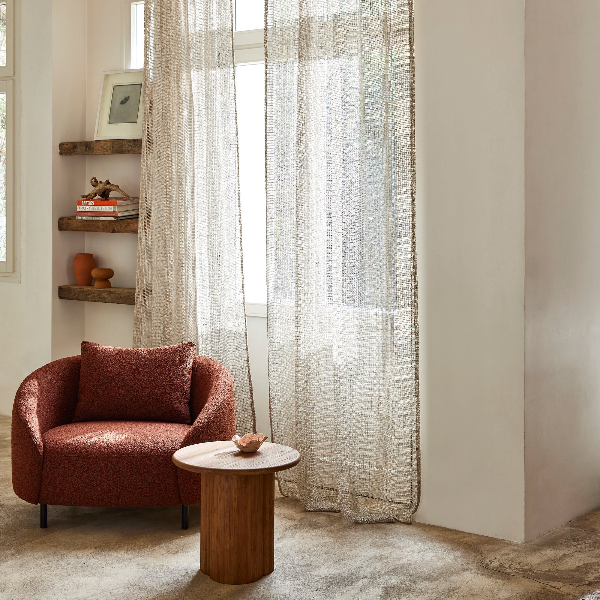 MADURA - Voilage Kavala en Filet ajouré Naturel 200x295 cm | Leroy Merlin