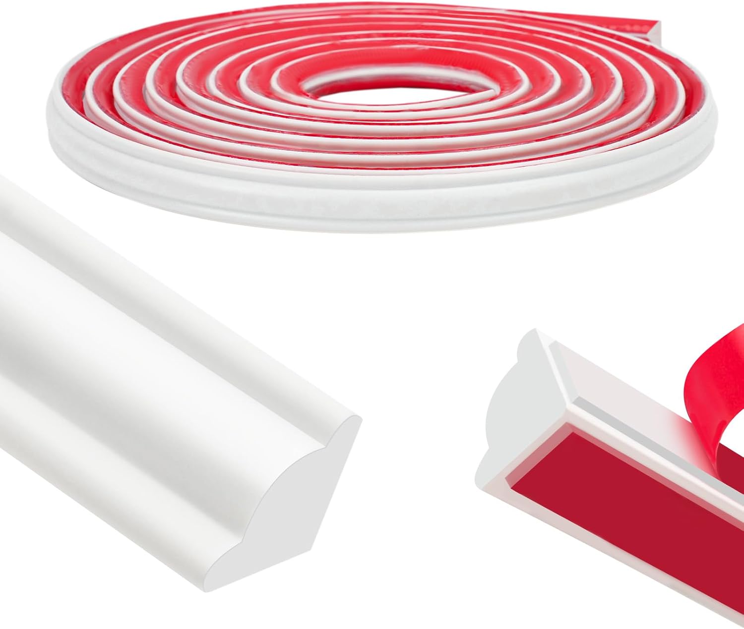 Plinthe Souple Autoadhésive PVC, 10M Baguette de Finition Flexible ...