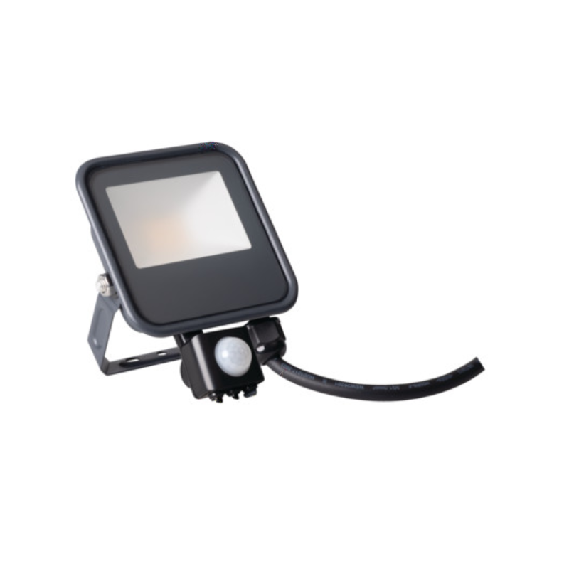 Detector luz LED 20W 2300lm (160W) 100° IP44 Negro 135mmx164mm - Blanco ...