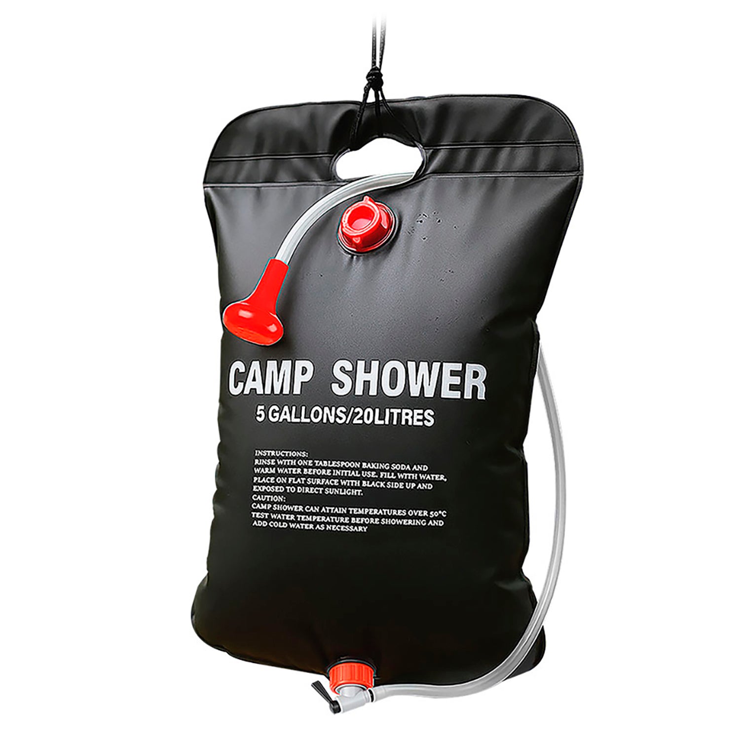 Douche portable avec une capacité de 20L et une corde pour accrocher ...