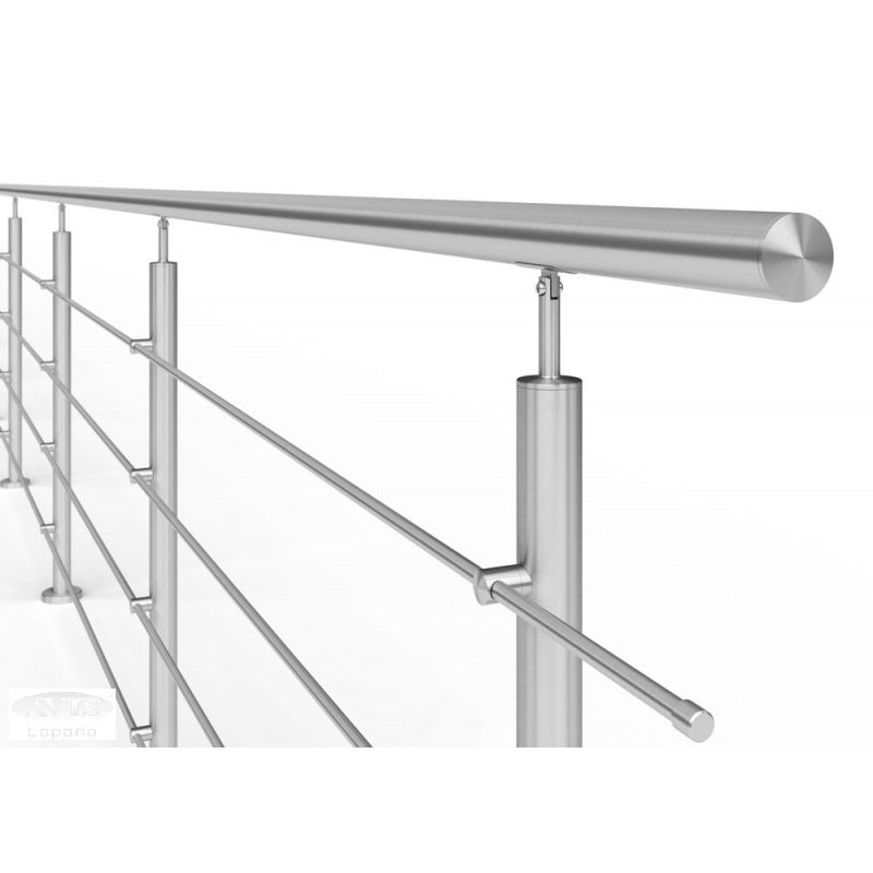 Garde-corps en acier inoxydable ATLANTA, 4 traverses (16mm), finition ...