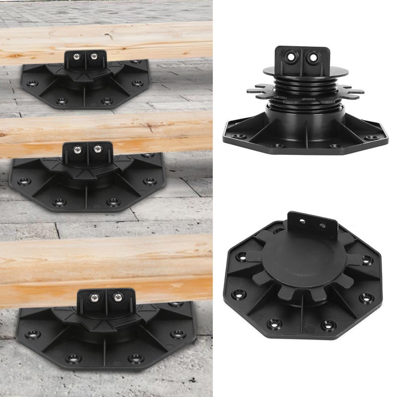 Plot terrasse bois ou composite Noir Plot terrasse pour dalle réglable 30-60 mm 20x | Leroy Merlin