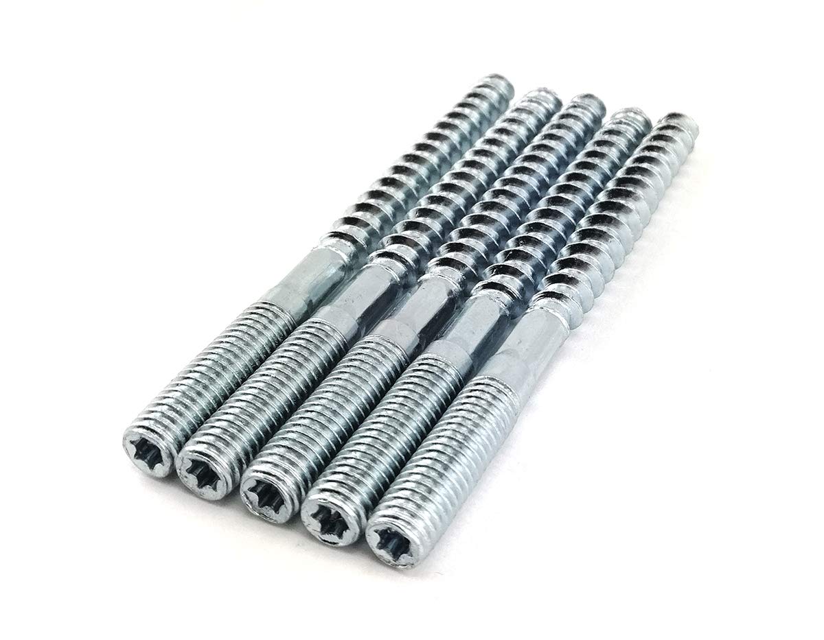 5 x Vis à Double Filetage Goujon Filetage Bois et Métrique 8x80 | Leroy ...