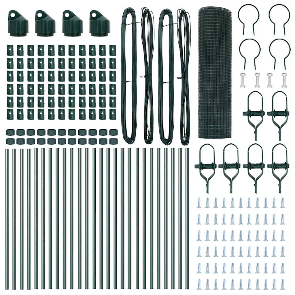 Palo della recinzione Verde 50 x 0,6 m (maglia 19 x 19 mm) vidaXL ...