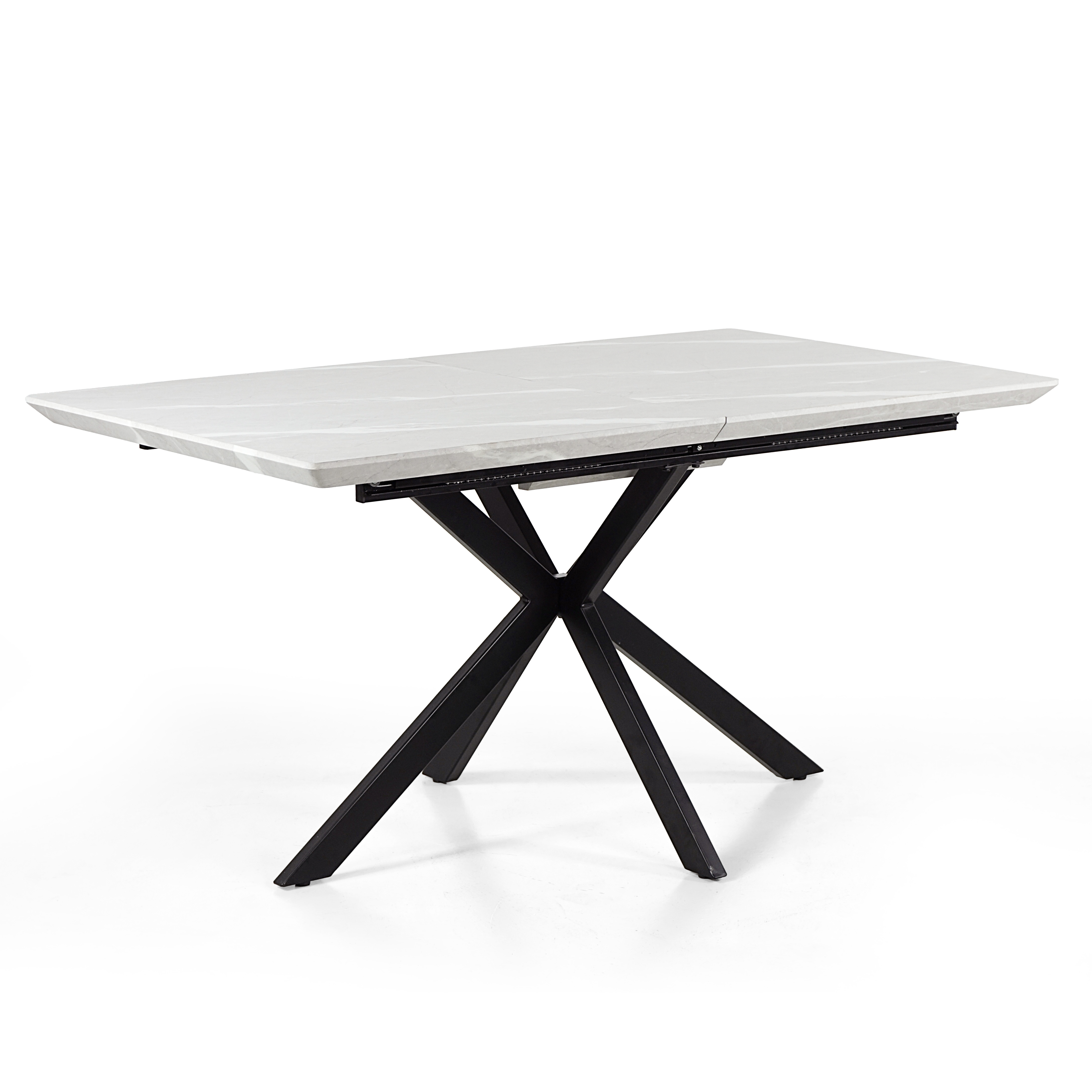 Table effet marbre gris clair 90x76x150-190 cm | Leroy Merlin