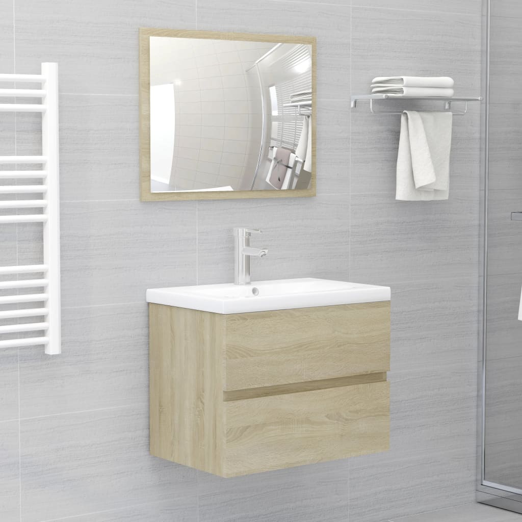 Set da bagno in rovere Sonoma da 2 pezzi | Leroy Merlin