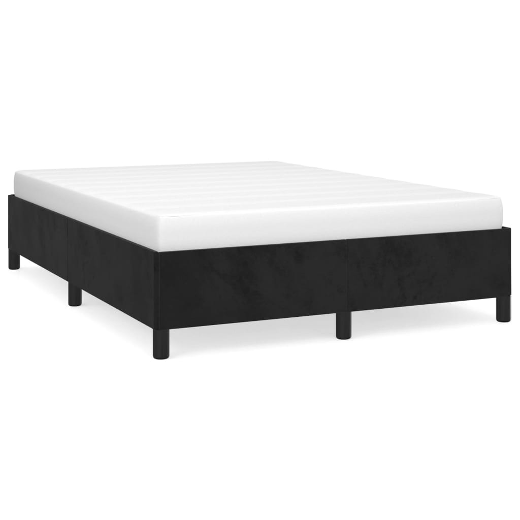 Lit double | Lit adulte | Cadre de lit Noir 140x200 cm Velours558518 ...
