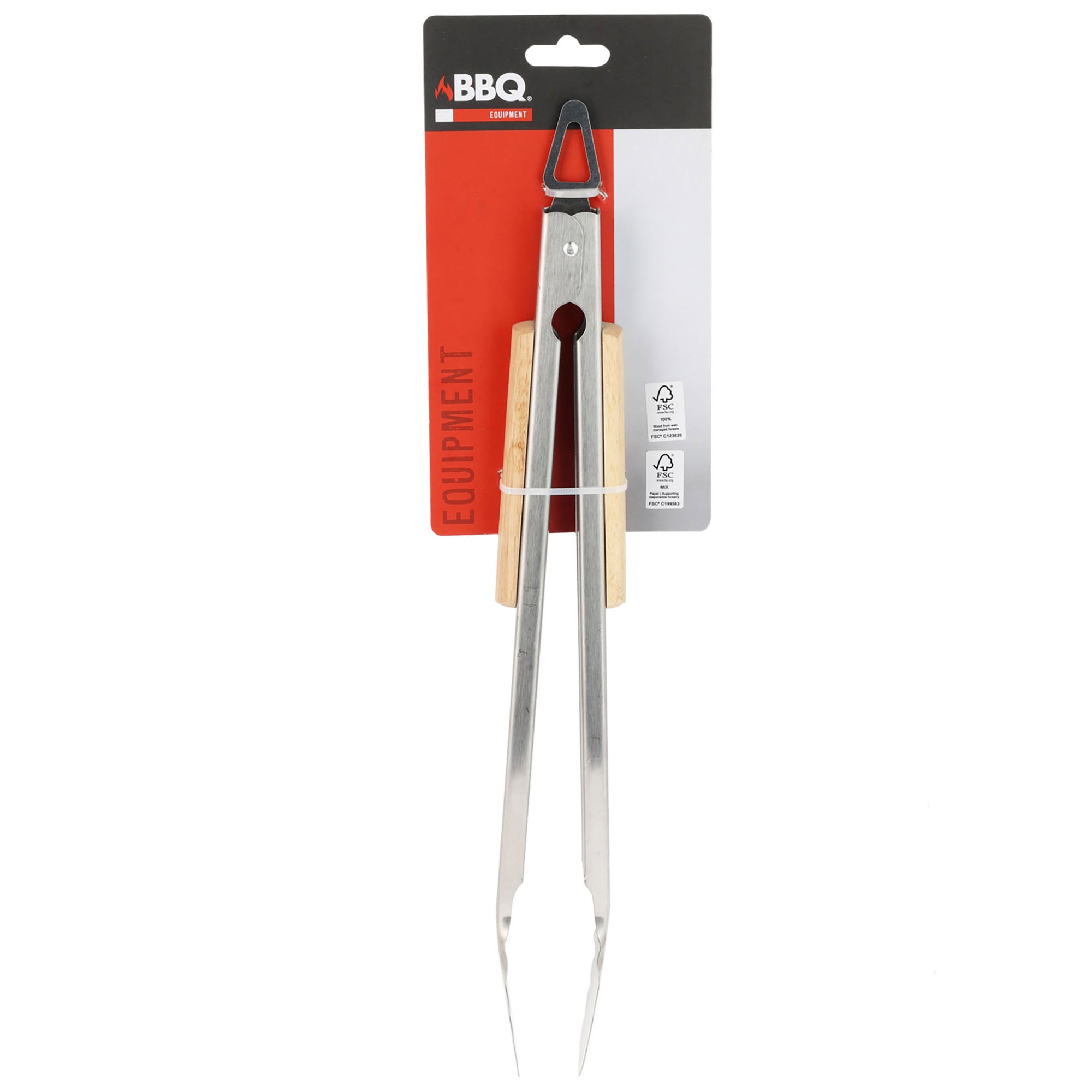Pinza para barbacoa 37,5cm fabricada en acero inoxidable con mango ...