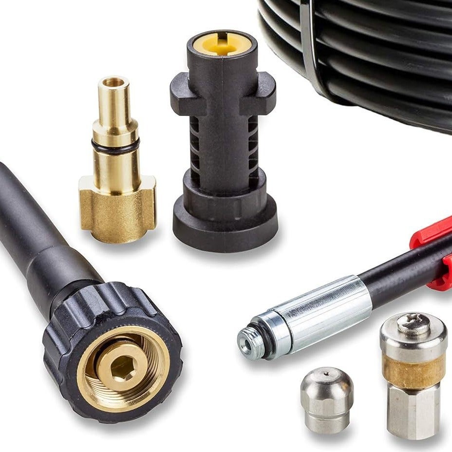 Tuyau Déboucheur Canalisation pour Nettoyeur Haute Pression 30m, 200 ...