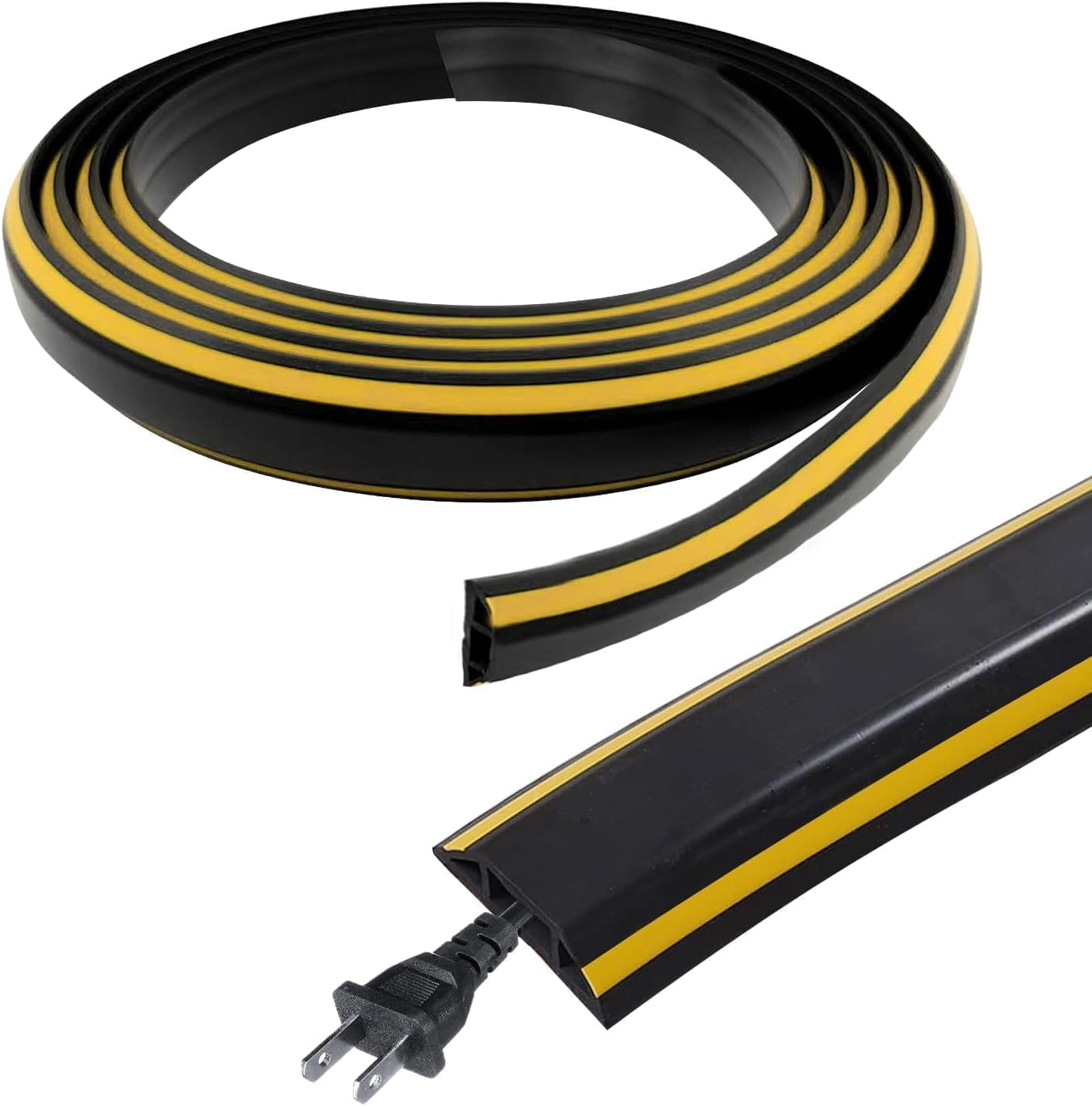400 cm Goulotte Passe de Cable Adhesif au Sol, Flexible PVC Rampe de ...