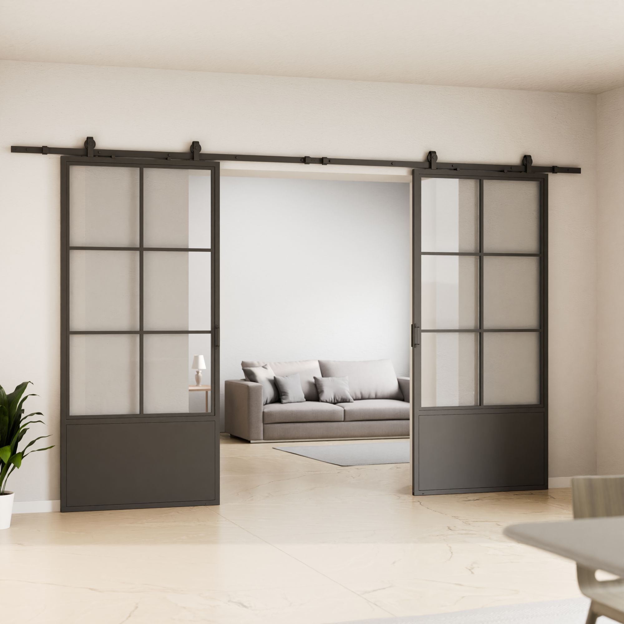 Schulte porte coulissante en verre, 180x215cm, double porte coulissante ...