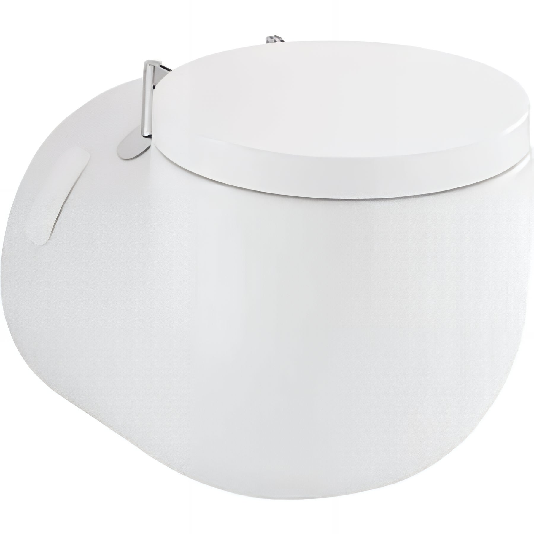 Cuvette de WC suspendu cylindrique contemporaine céramique ...