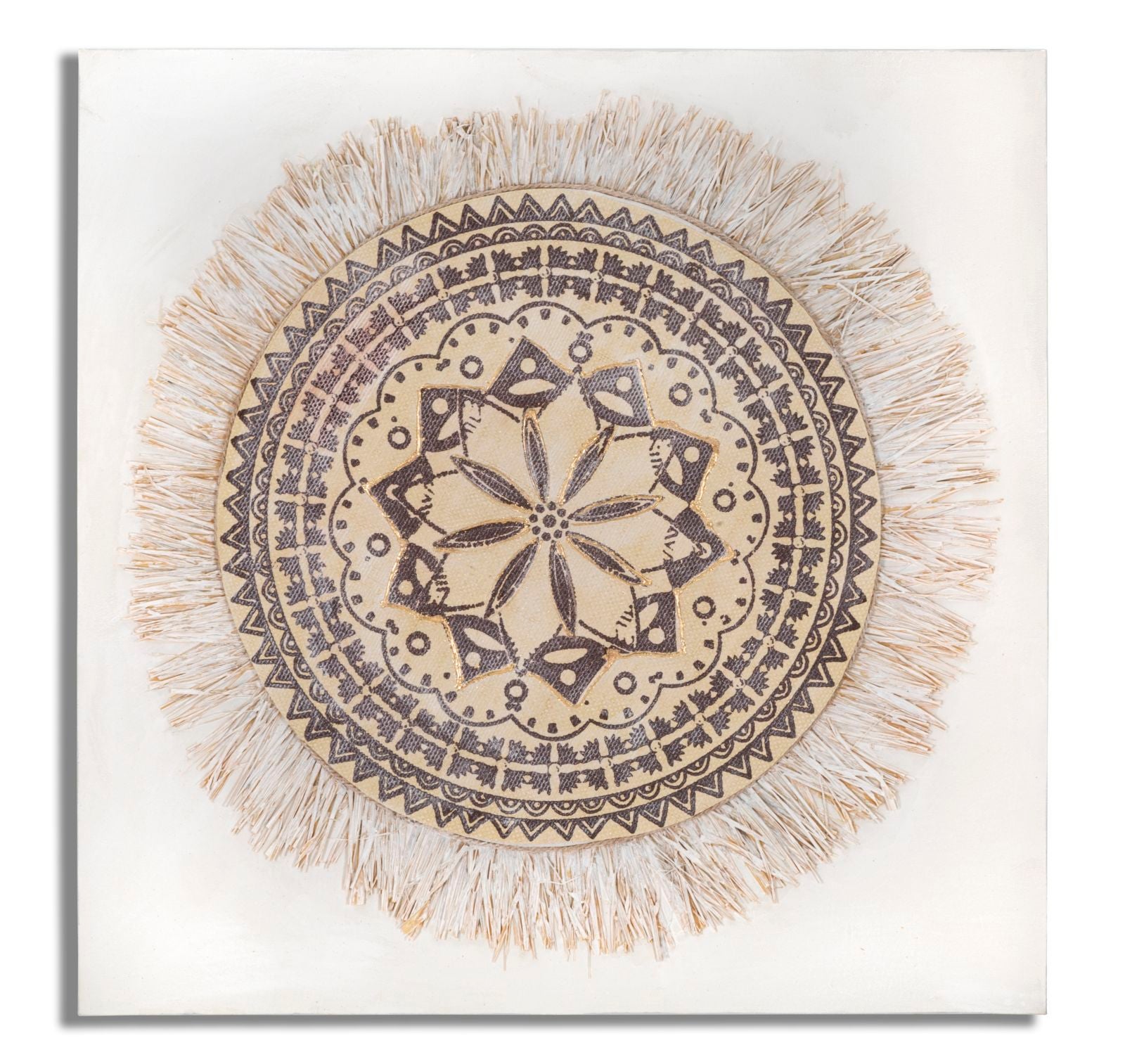 Toile Imprimée Déco "Malind" 100x100cm Marron | Leroy Merlin