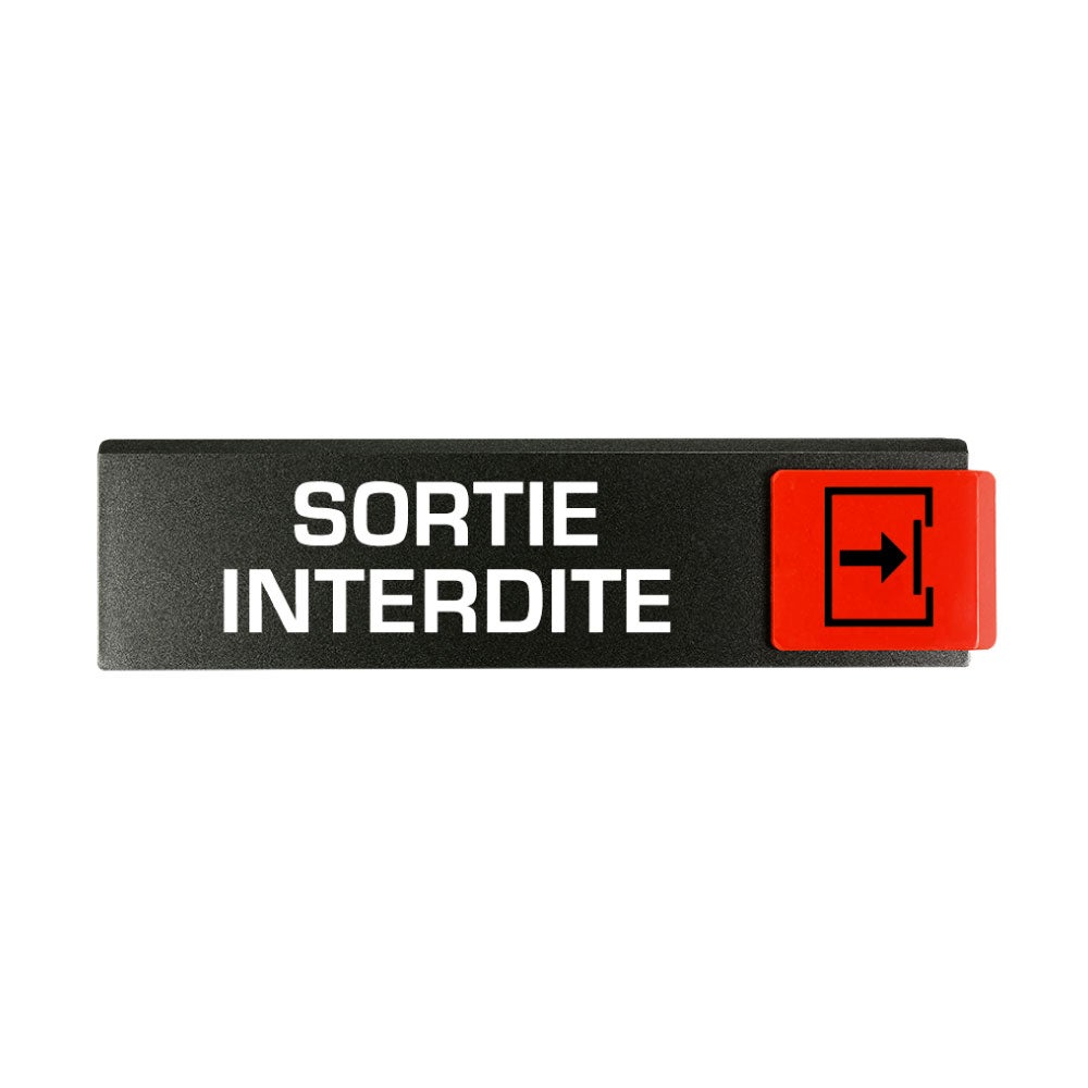 Plaque de porte Sortie interdite - Europe design 175x45mm - 4260716 ...