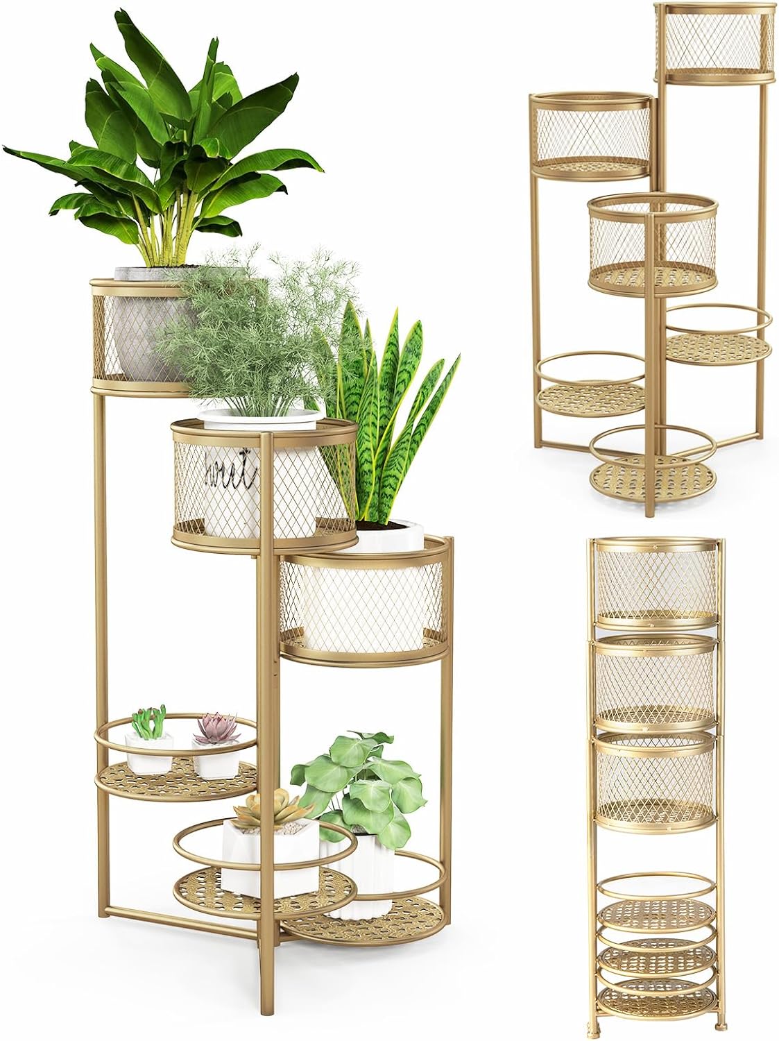 Support pour Plantes à 6 étages en Métal, Support de Pots de Fleurs ...