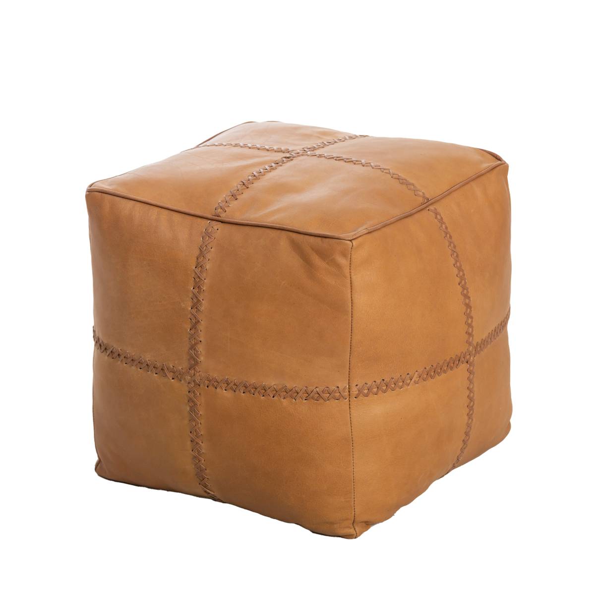 Pouf Cuir Marron