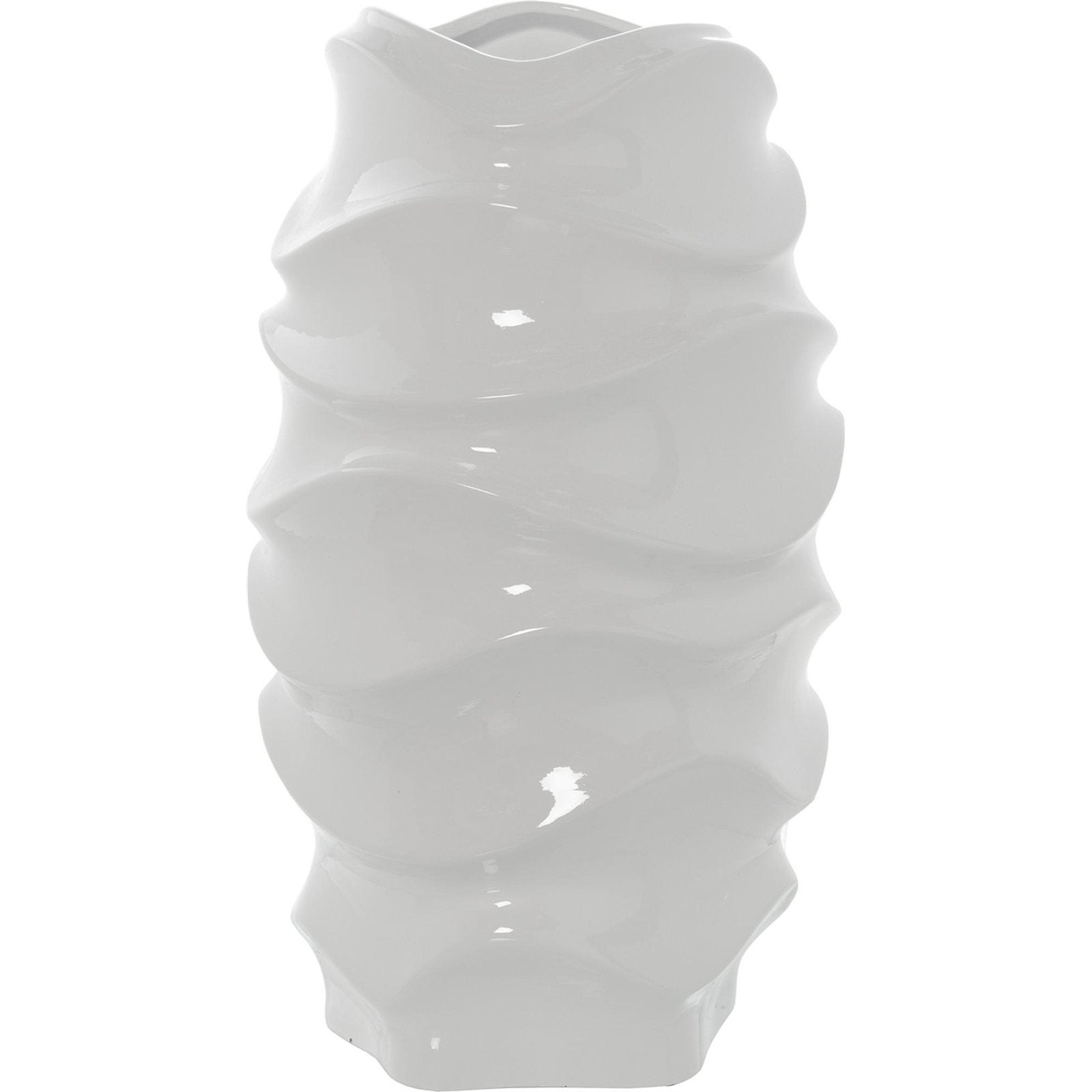 Vase blanc brillant pour une élégance intemporelle 23 x 23 x 40 cm ...