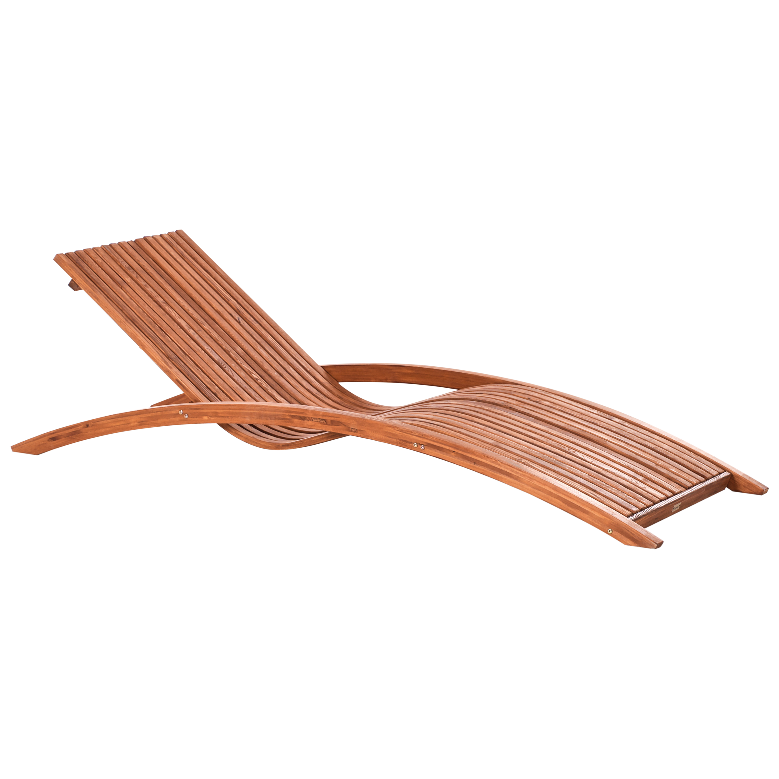 Transat de Jardin Marron en Bois de Mélèze avec Siège Profilé Meuble d ...