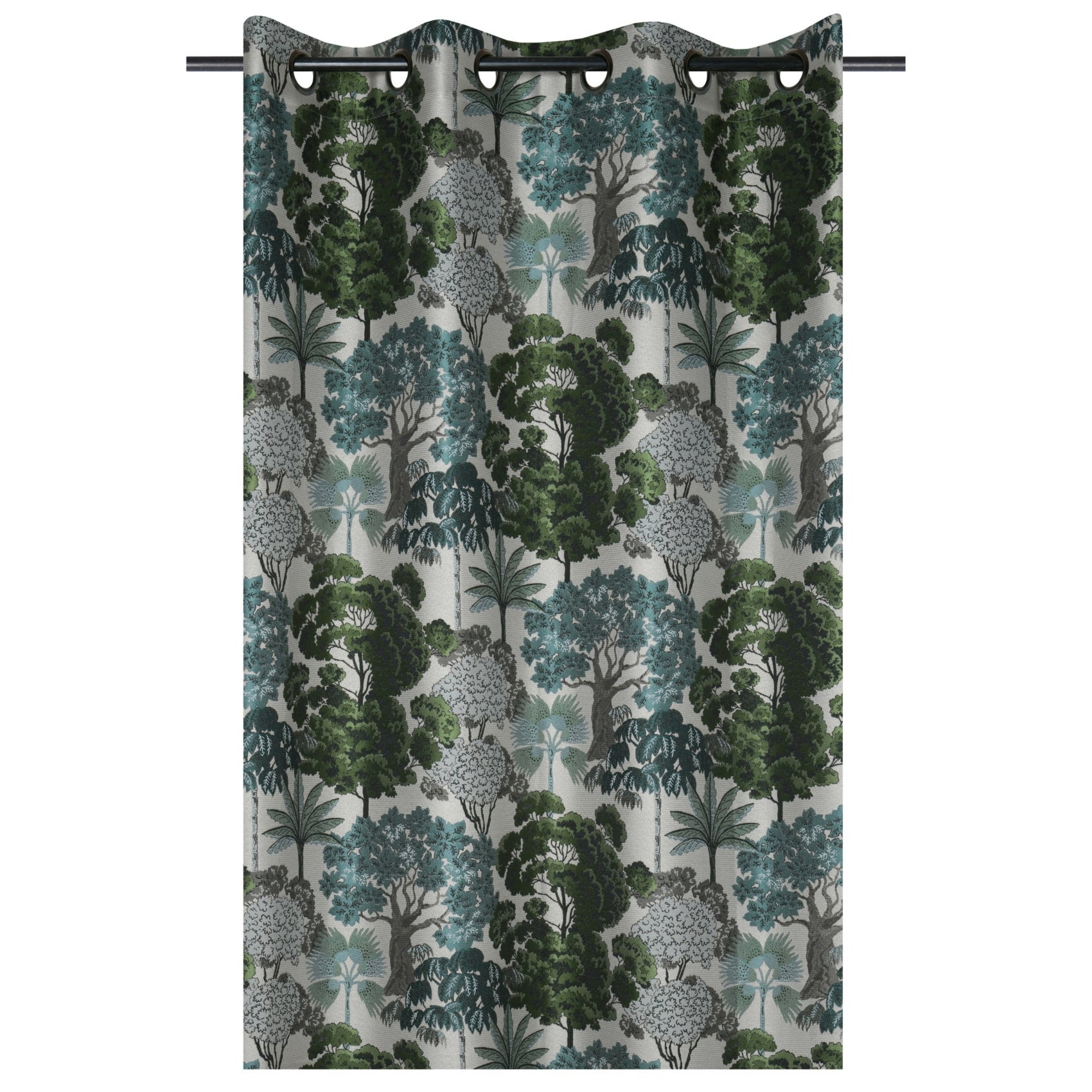 Rideau à motif forêt - Vert - 140x260 cm - Polyester | Leroy Merlin