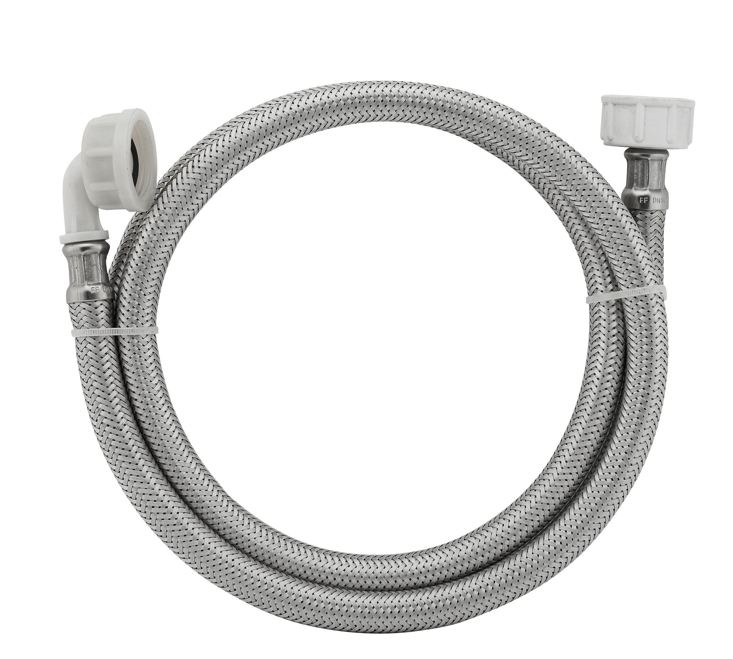 Tuyau inox machine à laver coudé double Femelle 20x27 (3/4) - longueur ...