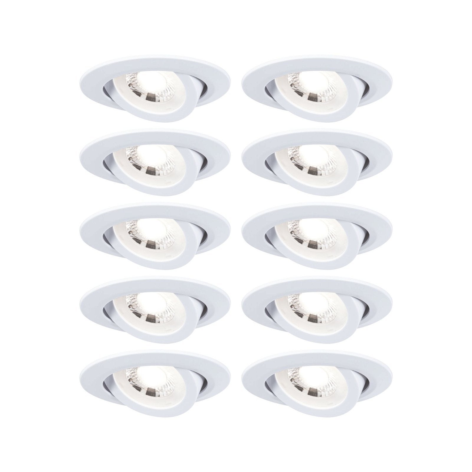 Spot encastré LED 3-Step-Dim Kit de 10 orientable rond 82mm 70° 10x4,8W ...