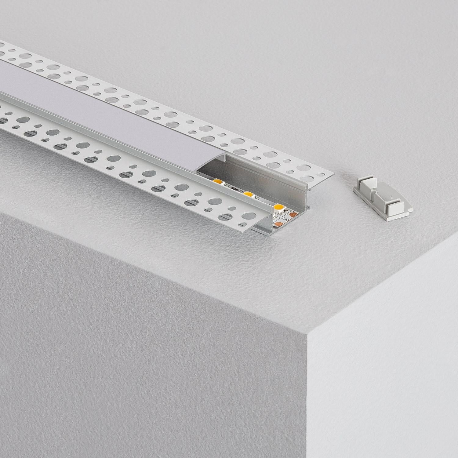 Ledkia - Perfil Aluminio Integrado en Escayola/Pladur para Tira LED ...