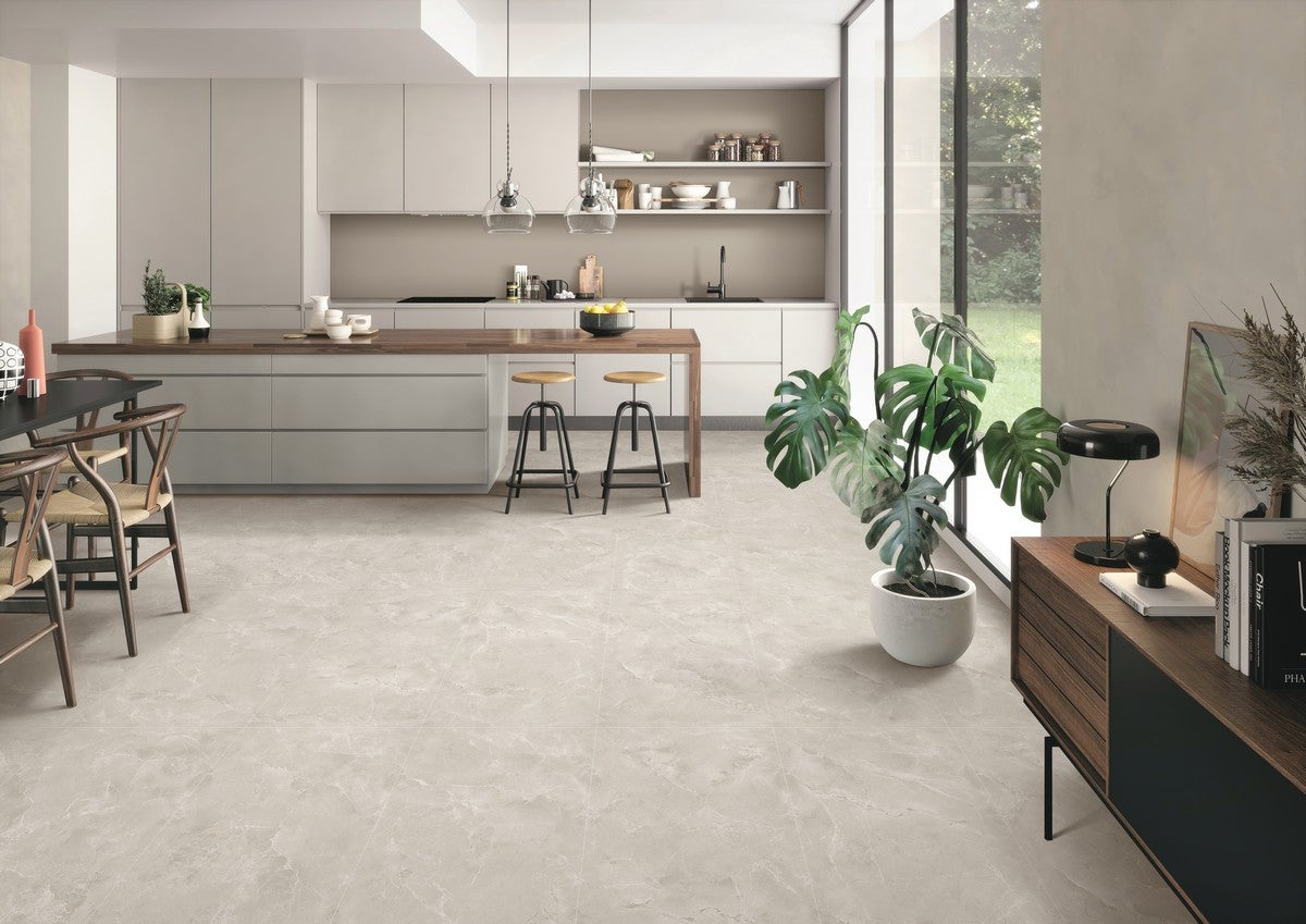Carrelage sol/mur effet marbre beige ALBOR BEIGE MAT CARVING L.120 x l ...
