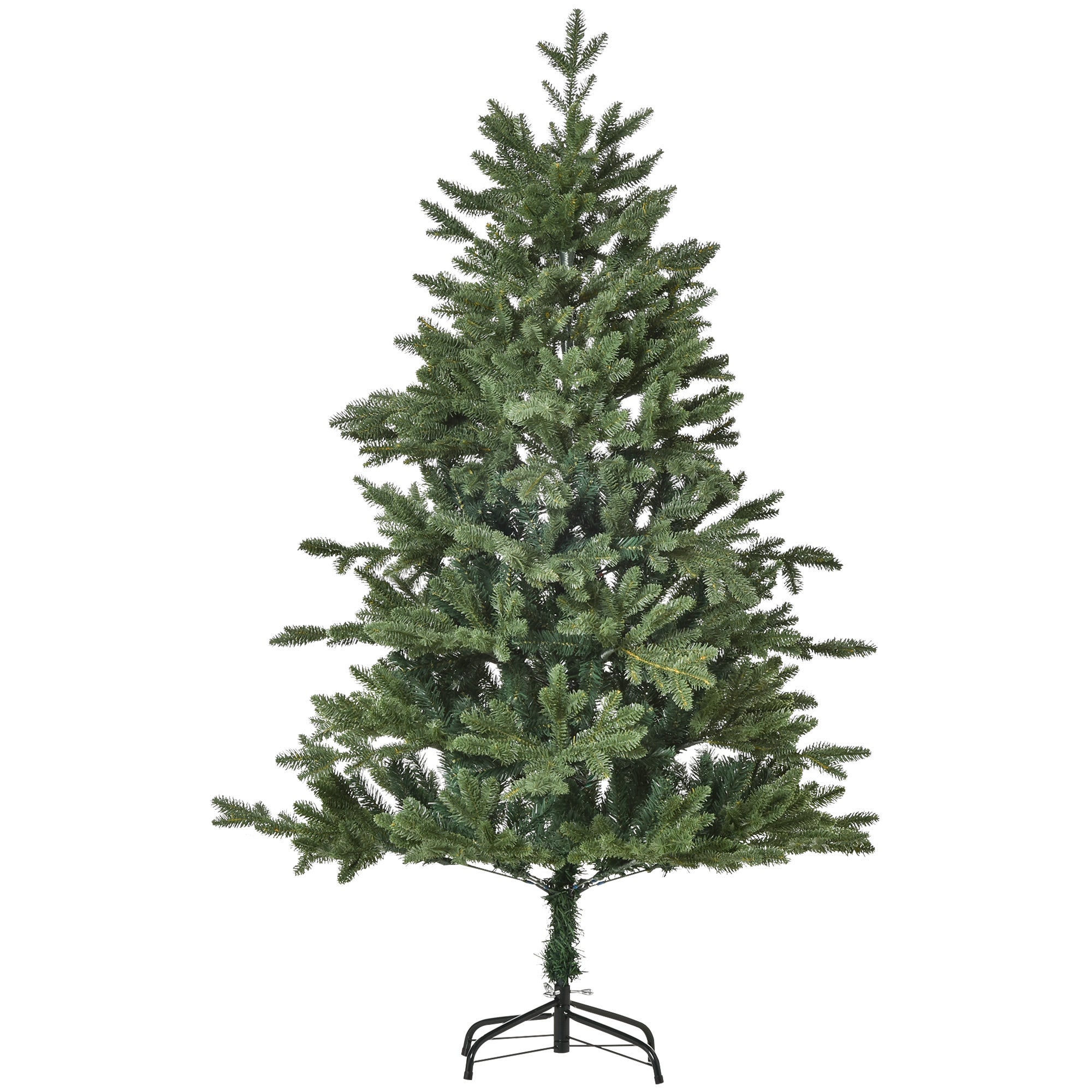 Sapin de Noël artificiel 1,5 m, sapin de Noël en PVC, PE et métal, vert ...