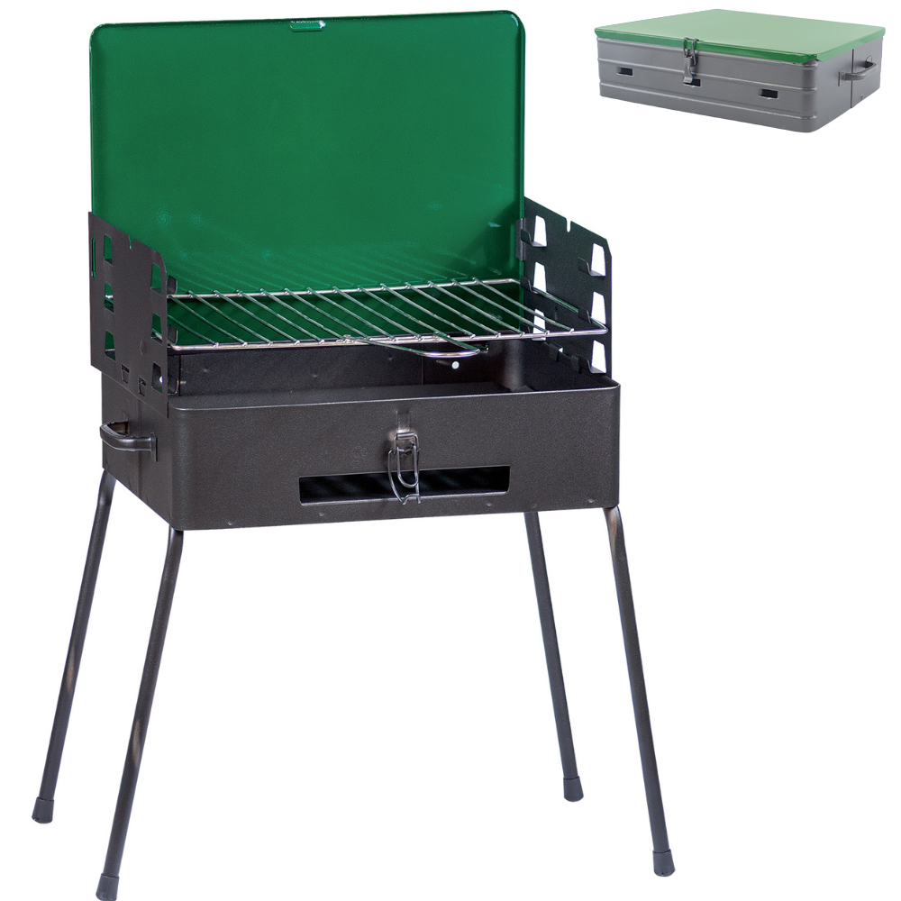 Barbecue à charbon de bois pour jardin extérieur, mallette portable ...