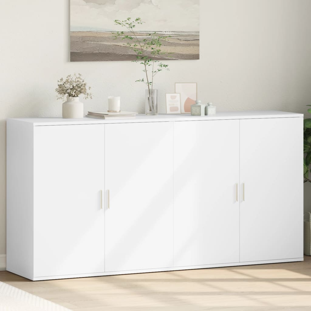 Maison Exclusive - Buffets 2 pcs blanc 79x38x80 cm bois d’ingénierie ...
