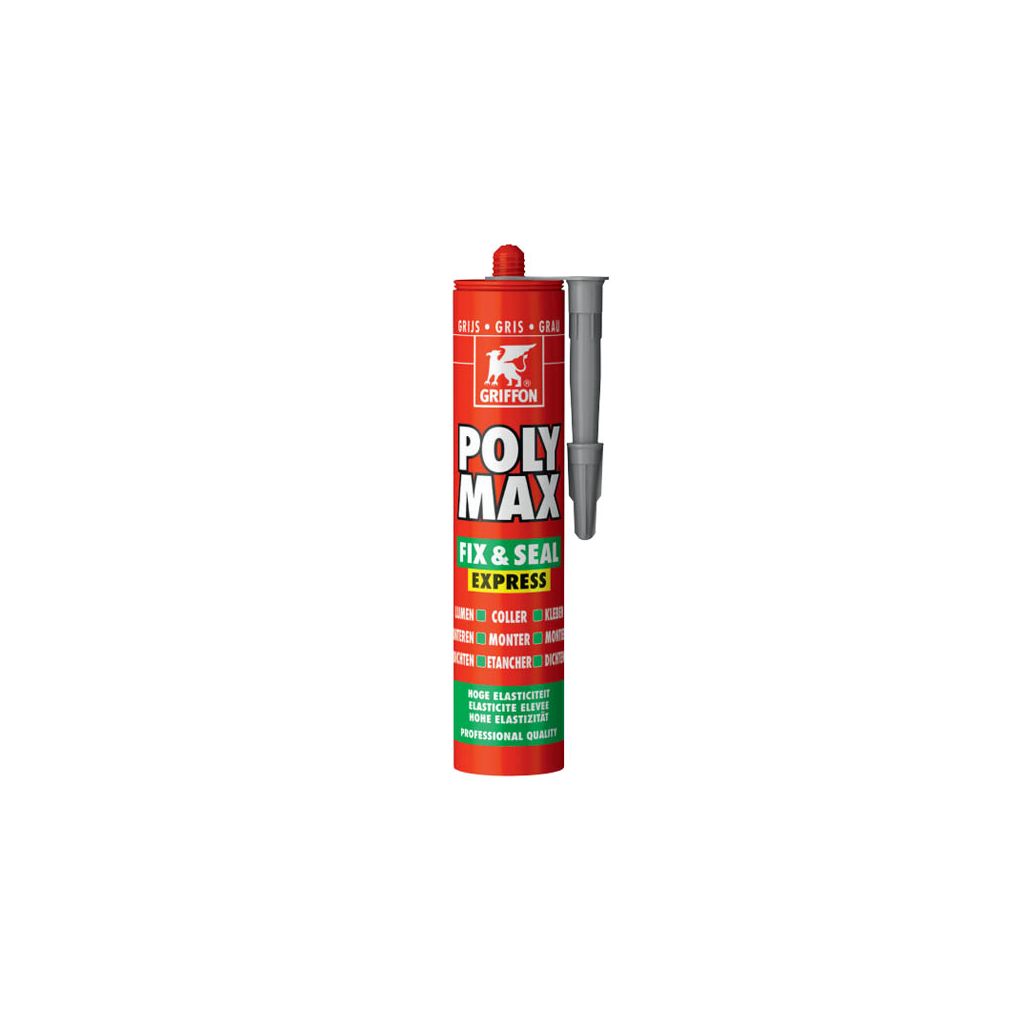 Mastic/Colle POLYMAX FIX&SEAL gris cartouche 425g | Leroy Merlin