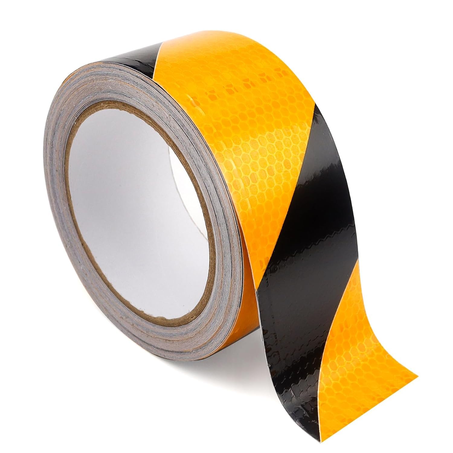 25M x 5cm Bande Reflechissante Autocollante Jaune et Noir Bande ...