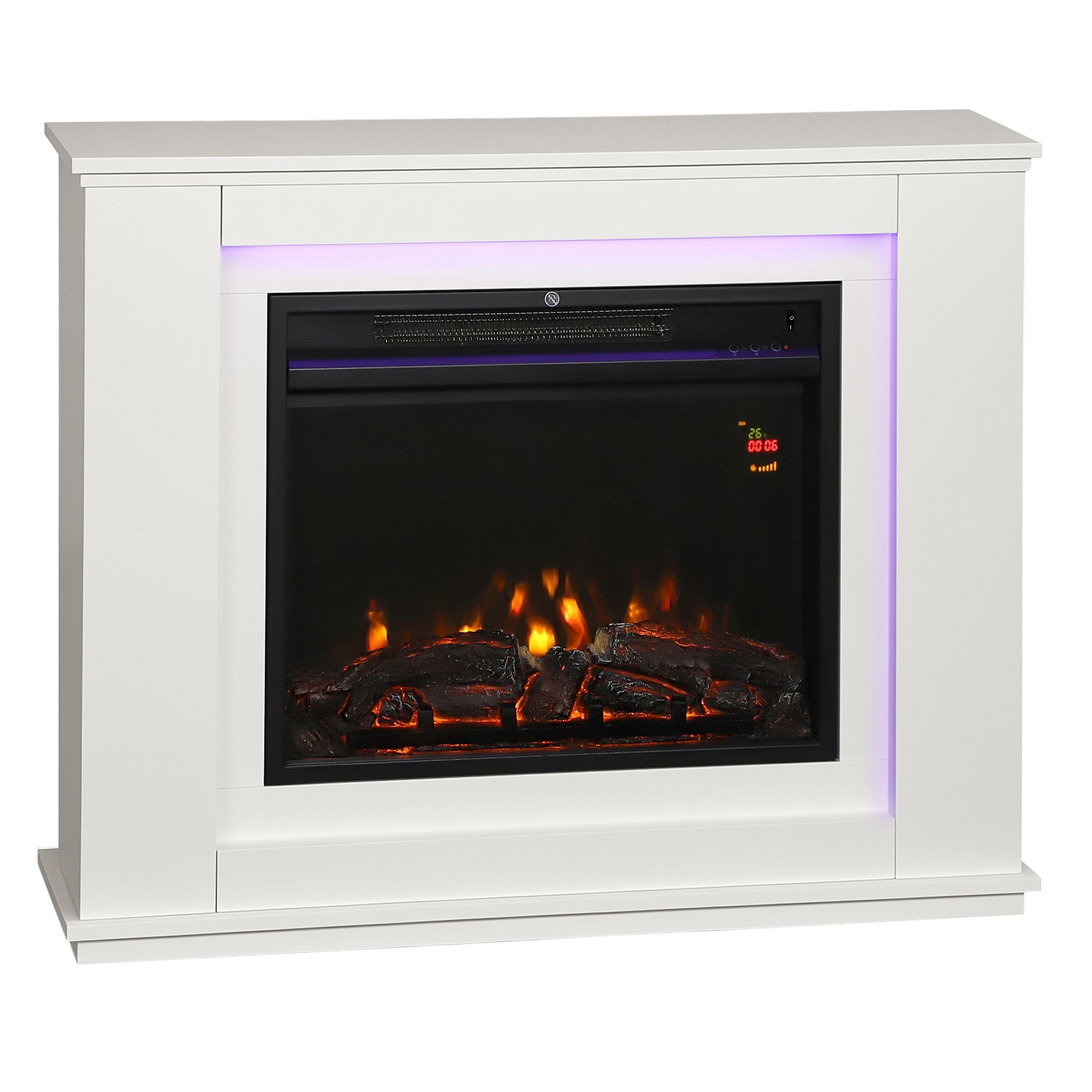 Cheminée électrique MDF HOMCOM | Leroy Merlin