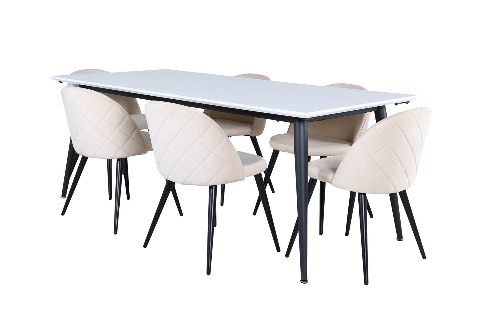 Jimmy195 ensemble table, table extensible longueur cm195 / 285 blanc et ...