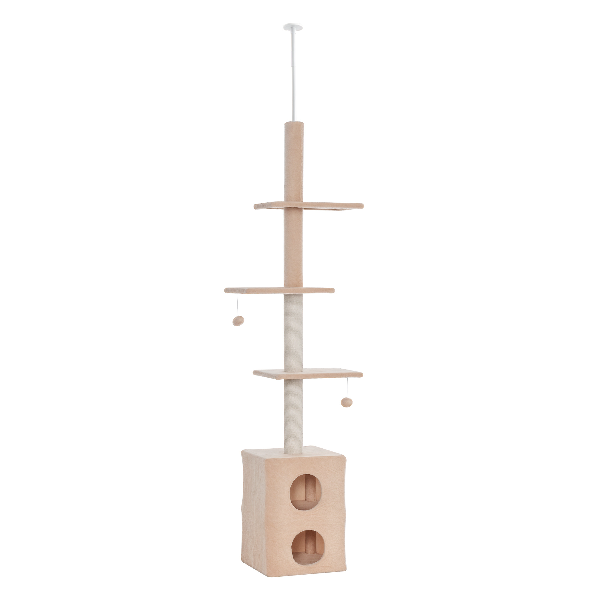 Griffoir de plafond à plusieurs niveaux pour chat, 220-245 cm, avec ...