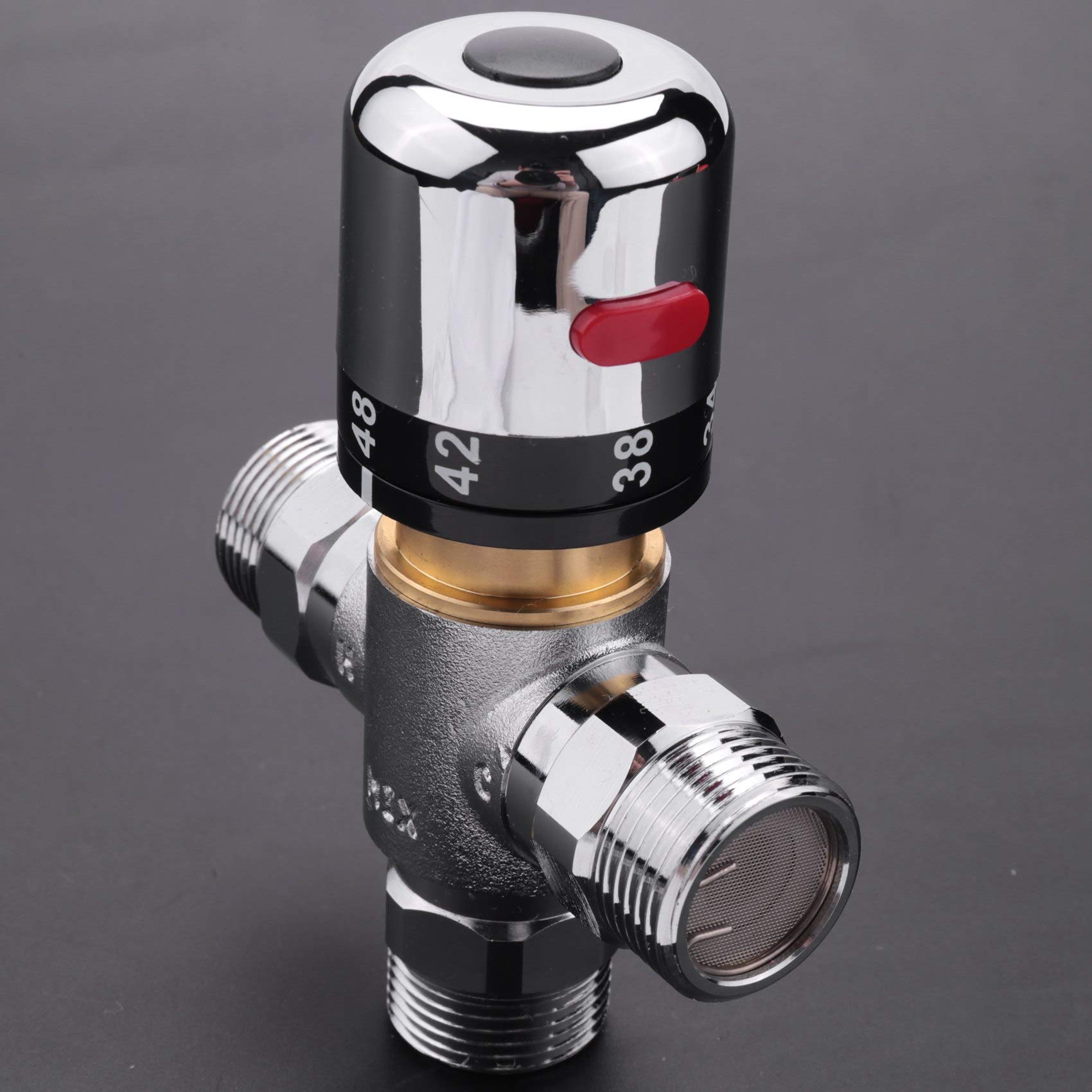 3 voies Thermostat Mitigeur Vanne En Cuivre， 3/4 Pouce Solaire Chauffe ...