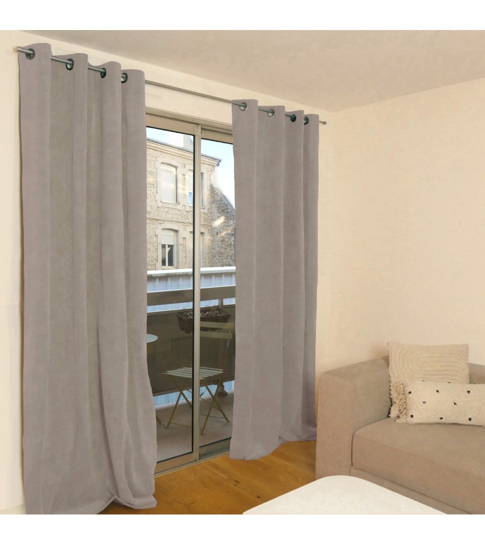 MOSCOU - Rideau thermique occultant en velours côtelé 140x260 cm ...