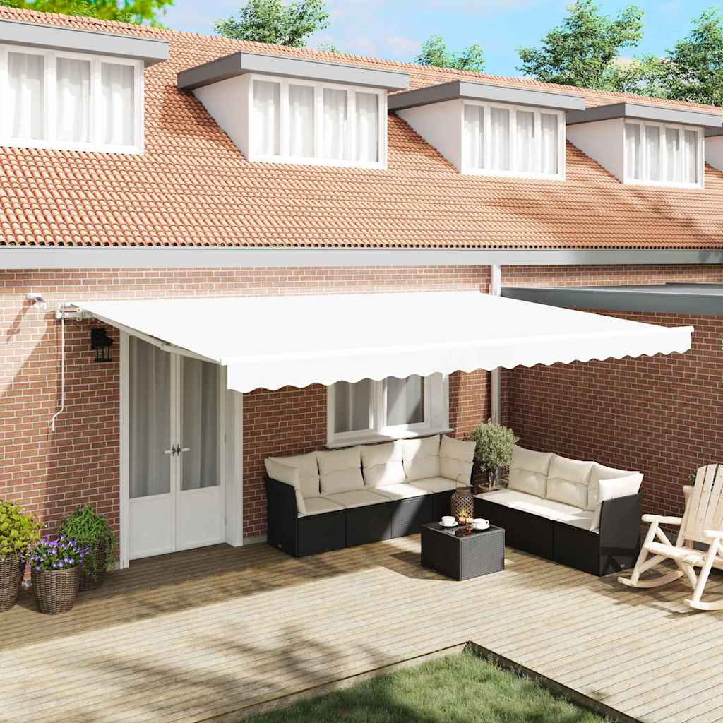 Maison Exclusive - Tela de toldo Blanco 500 x 350 cm Poliéster | Leroy ...