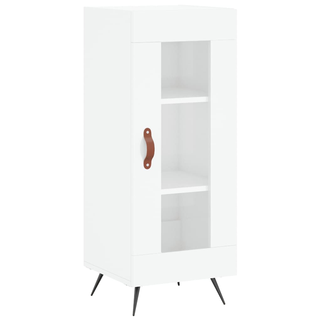 Buffet en contreplaqué blanc brillant 34,5x34x90 cm - COMFORTXL | Leroy ...