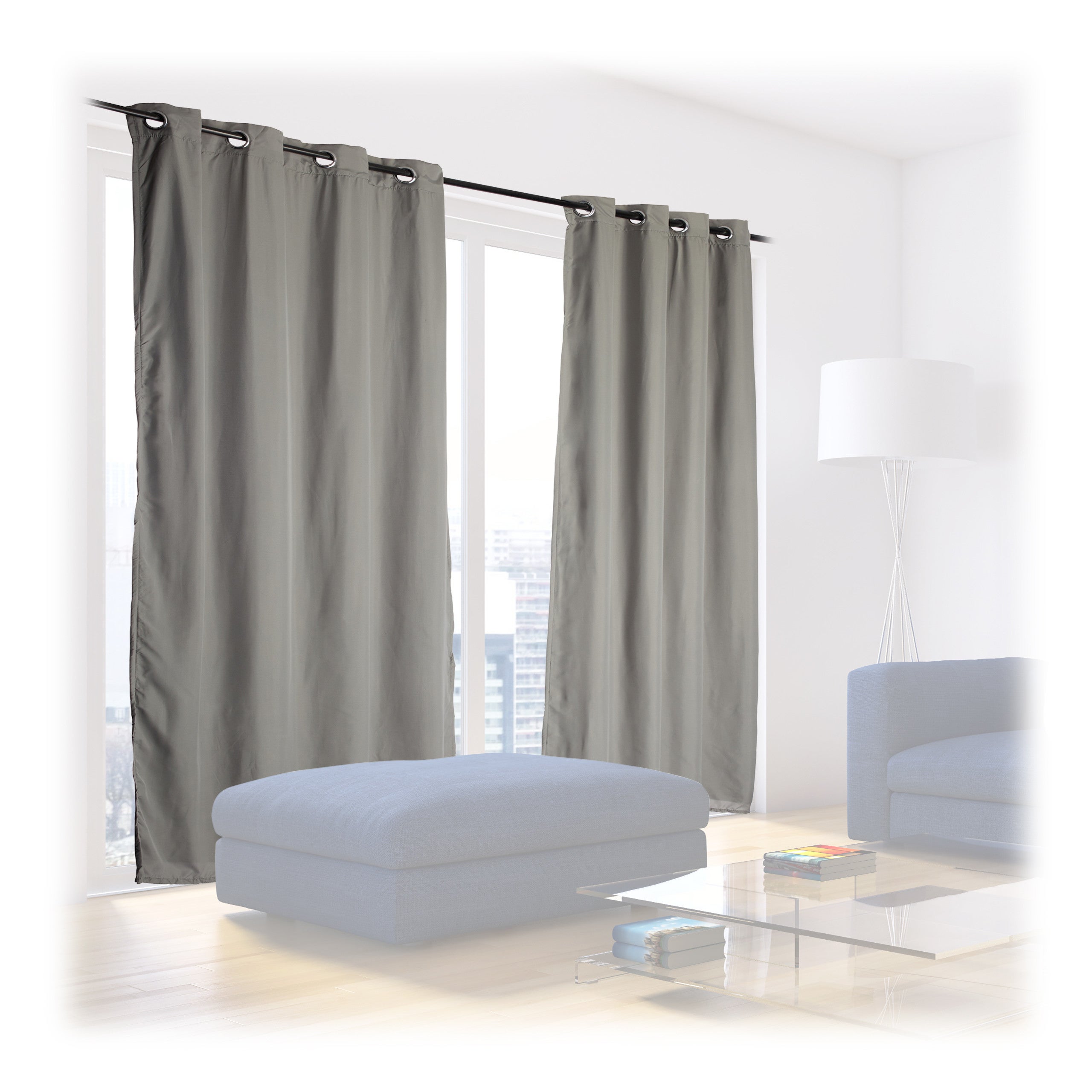 Relaxdays Cortinas Opacas Térmicas, Pack de 2, Con Ojales, Aislantes ...