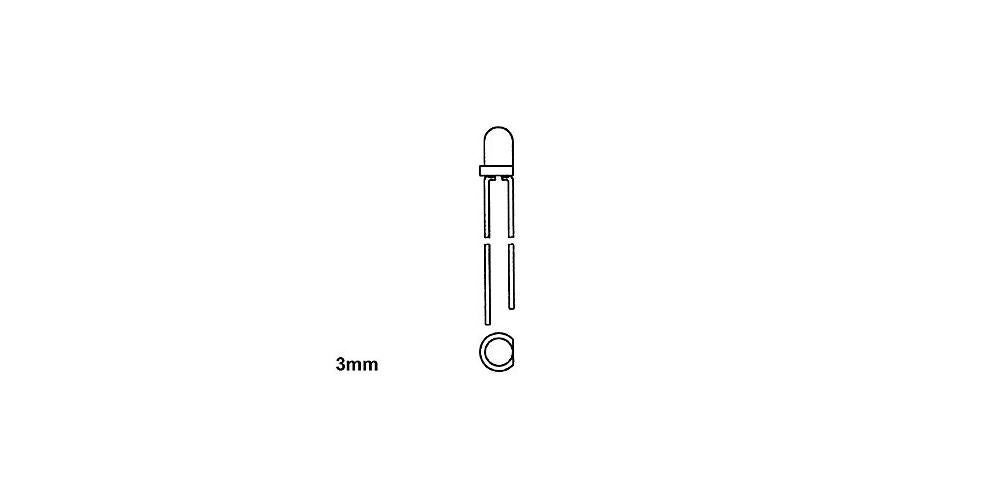 Para Light LED 3mm - ROUGE DIFFUSANT - 8mcd | Bricoman