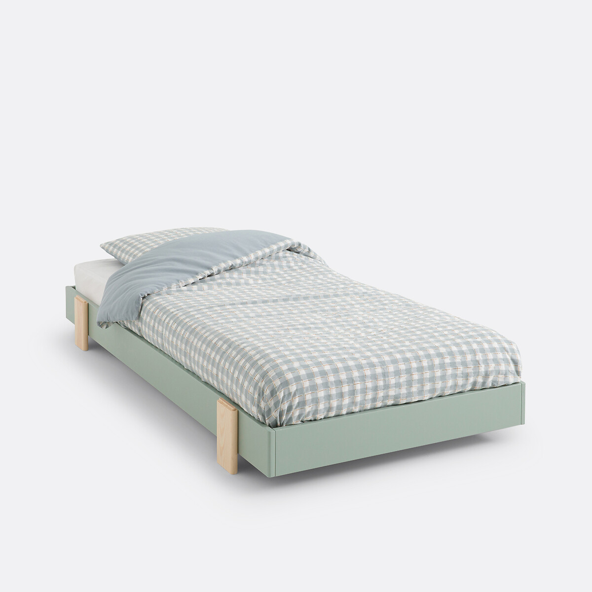Lit empilable pin massif, Pyla - Vert grisé - 90 x 190 cm | Leroy Merlin