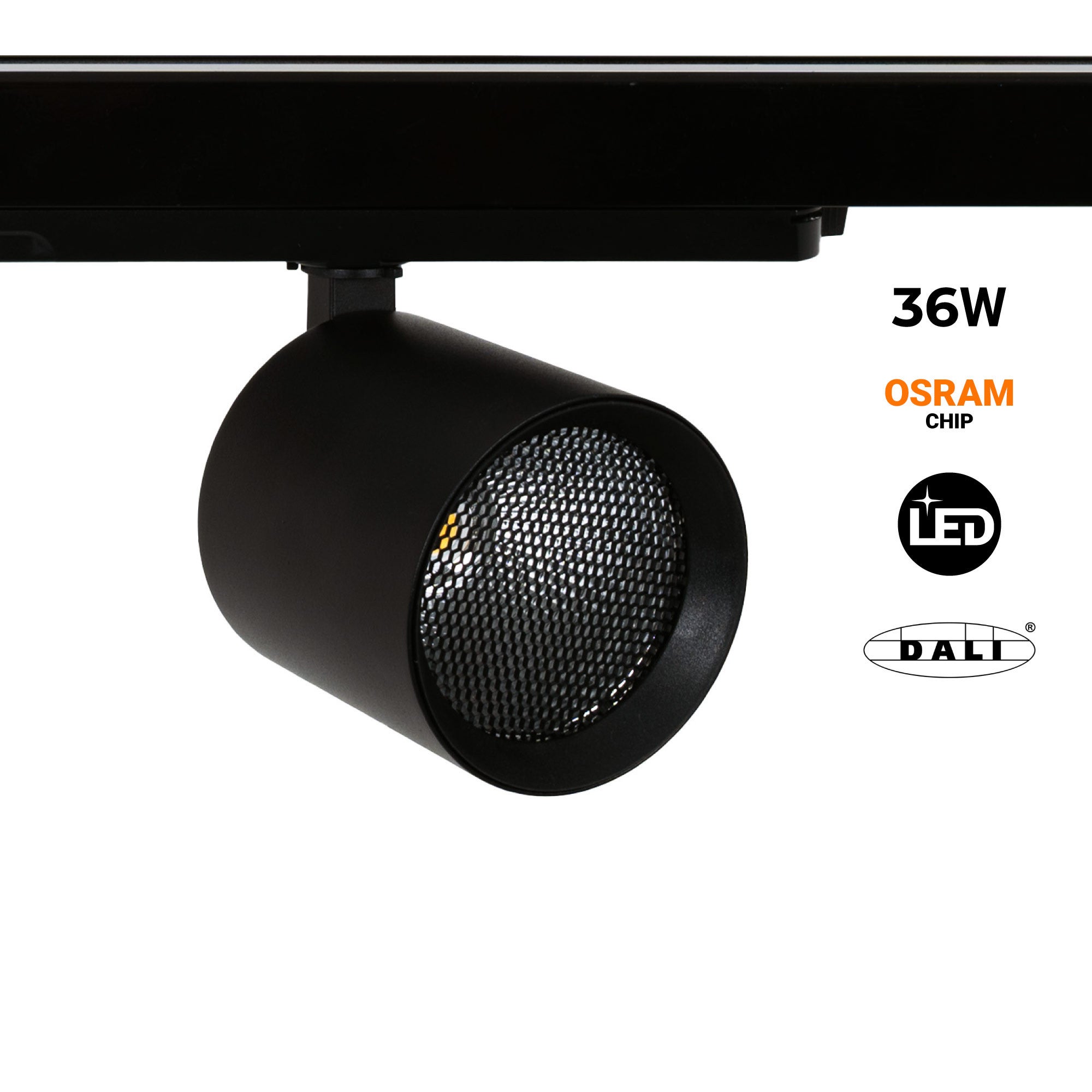 Projecteur LED 36W triphasé sur rail - DALI - CCT - CRI90 - puce OSRAM ...