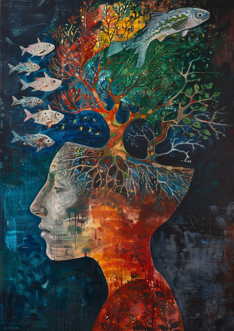 Estampe à encadrer, 70 x 100 cm. POLARTE-B Symphonie aquatique de l ...