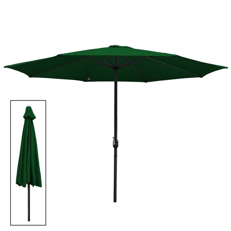 Parasol de jardin Polar Vert, 350 x 350 cm,Parasol à manivelle Pliable ...